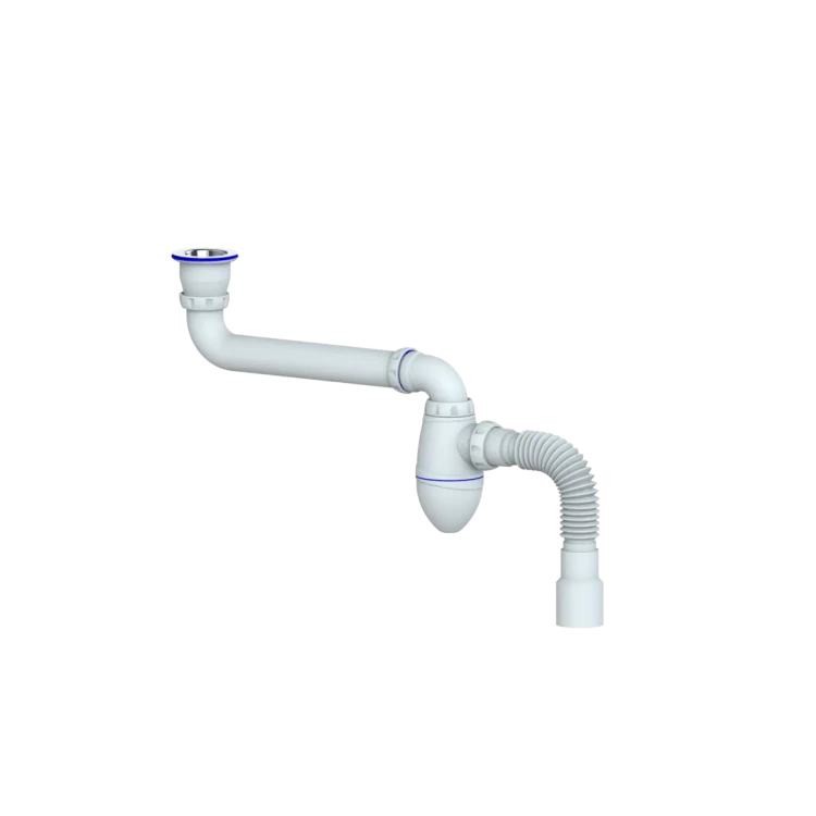 AC21 - trap for tulip, washbasin with scrolling outlet